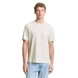 Tom Tailor Denim Herren Tom Tailor Denim T-Shirt mit Brust Tasche beige S