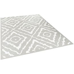 Tom Tailor HOME Teppich &raquo;Garden Pattern&laquo; rechteckig 3 mm H&ouml;he Flachgewebe, modernes Rauten Design, In- und Outdoor geeignet gr&uuml;n Kunstfaser B : 70cm 1