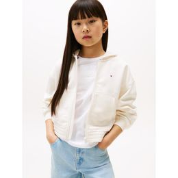 Tommy Hilfiger M&auml;dchen Kapuzensweatjacke &raquo;TOMMY PUFF PRINT ZIP THRU HOODIE&laquo; f&uuml;r Kinder bis 16 Jahre, Druck auf der Kapuze beige 3 (98)