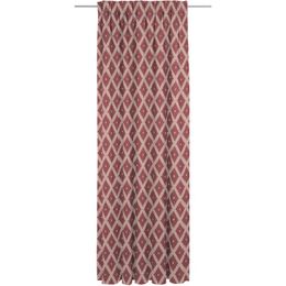 Adam Vorhang &raquo;Maroccan Shiraz&laquo; Multifunktionsband 1 Stk. tlg. aus 100% Bio-Baumwolle rot Jacquard, Baumwolle 145cm, Multifunktionsband, 142cm