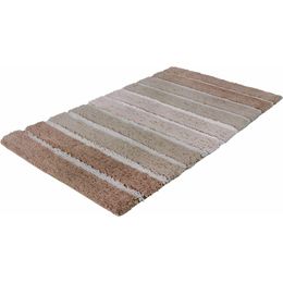 Kleine Wolke Badematte &raquo;Phoenix, Badvorleger, Badezimmer Teppich&laquo; H&ouml;he 35 mm rutschhemmend beschichtet fu&szlig;bodenheizungsgeeignet Badteppich, gestreift, Hoch-Tief 