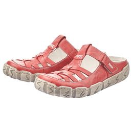 Rieker Damen Clog Sabot, Sommerschuh, Schlappen, Hausschuh mit Ziern&auml;hten rot 36