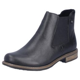Rieker Damen Chelseaboots Stiefelette, Boots, Blockabsatz, mit elastischem Einsatz 38