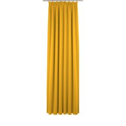 WIRTH Vorhang &raquo;Umea&laquo; Smokband 1 Stk. tlg. gold Jacquard, Polyester 245cm, Smokband, 132cm