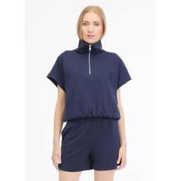 Ragwear Damen Sweatshirt &raquo;IZZARA TOP&laquo;, mit &uuml;berschnittenen Schultern und mit Rei&szlig;verschluss im Troyer-Stil schwarz M (38)