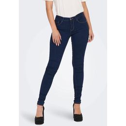 Only Damen Only Skinny-fit-Jeans &raquo;ONLRAIN LIFE REG SKINNY DNM&laquo; mit G&uuml;rtelschlaufen blau XS (34), L&auml;nge 34
