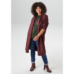 Aniston Plus Damen Aniston PLUS Strickjacke in kuscheliger Qualit&auml;t rot 48