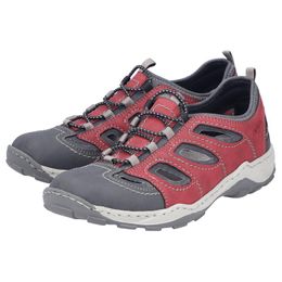 Rieker Herren Slipper Trekking Schuh, Sandale, Sommerschuh mit praktischem Gummizug rot 42
