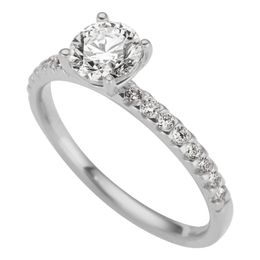 Firetti Damen Goldring &raquo;Schmuck Geschenk Gold 333 Vorsteckring Verlobung Solit&auml;r Lab Grown&laquo; mit Brillanten 19, 0,98 VS = sehr kleine Einschl&uuml;sse, 