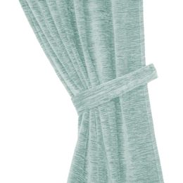 WIRTH Raffhalter &raquo;Thermo-Chenille 288g/m&sup2;&laquo; 2-er Set blau Polyacryl B/H/L: 100cm x 6cm