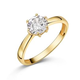 Firetti Damen Fingerring &raquo;Schmuck Geschenk Silber 925 Damenring Ring Solit&auml;r&laquo; mit Zirkonia (synth.) 58, Silber 925 (Sterlingsilber), 2mm