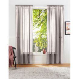 LeGer Home by Lena Gercke Vorhang &raquo;Lanea&laquo; Stangendurchzug 1 Stk. tlg. Leinenoptik, 1 Schal, verschiedene Gr&ouml;&szlig;en grau Baumwolle, Polyester 145cm, 