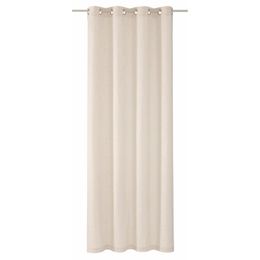 WIRTH Vorhang &raquo;Medina&laquo; &Ouml;sen 1 Stk. tlg. beige Baumwolle, Polyester 145cm, &Ouml;sen, 135cm
