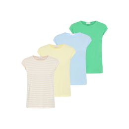 Boysen's Boysen's Damen T-Shirt &raquo;im Basic-Stil, weicher Baumwoll-Jersey, viele Farben und Gr&ouml;&szlig;en&laquo; Packung, 4er-Pack, figurumspielende Passform, 