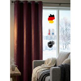 WIRTH Vorhang &raquo;Trondheim B&laquo; &Ouml;sen 1 Stk. tlg. lila Chenille, Polyacryl 160cm, &Ouml;sen, 172cm