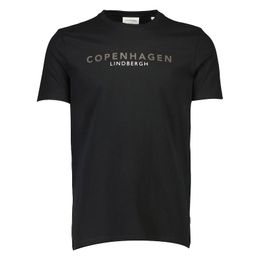 LINDBERGH Herren LINDBERGH T-Shirt mit Logo und Rundhalsausschnitt schwarz S
