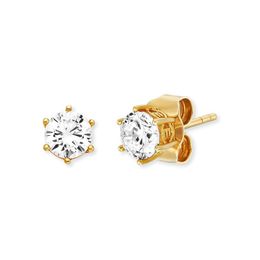 Engelsrufer Damen Paar Ohrstecker &raquo;Shiny&laquo; mit Zirkonia (synth.) gold 5, Silber 925 (Sterlingsilber)