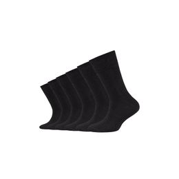 Camano Herren Socken &raquo;ca-soft&laquo; 6 Paar, mit Komfortbund und gepolsterten Zehen-/Fersenbereich schwarz 23-26