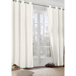 WIRTH Vorhang &raquo;Neveres&laquo; &Ouml;sen 1 Stk. tlg. beige Jacquard, Baumwolle 145cm, &Ouml;sen, 135cm