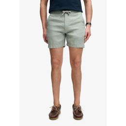 Superdry Herren Shorts &raquo;MERCHANT LINEN SHORT&laquo; aus Leinen, Relaxed Fit, mit Rei&szlig;verschluss gr&uuml;n M, N-Gr