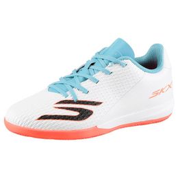 Skechers M&auml;dchen Fu&szlig;ballschuh &raquo;JR CRIB IC, Skx_2 Jr Td Ic&laquo; Indoor Court Schuh f&uuml;r eine optimale und pr&auml;zise Ballkontrolle wei&szlig; 29