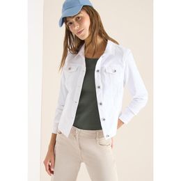 Cecil Damen Jeansjacke mit Brust Taschen wei&szlig; XXL (46)