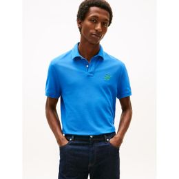 Tommy Hilfiger Herren Poloshirt &raquo;TH SCRIPT REGULAR&laquo; aus Piqu&eacute; mit Logo blau L