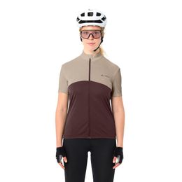 Vaude Damen Vaude Radtrikot &raquo;WOMEN'S MATERA FZ TRICOT&laquo; f&uuml;r Radsport, mit zwei R&uuml;ckentaschen, mit Stehkragen, atmungsaktiv braun 38
