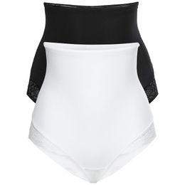 bonprix Damen bonprix Shapingpants Packung, 2 Stk. schmale Passform, leicht formender Effekt f&uuml;r den Bauchbereich schwarz 36, 2 Stk.