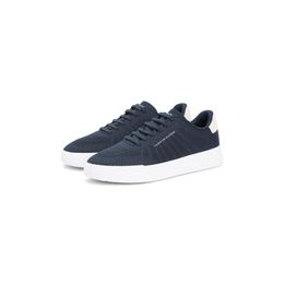 Tommy Hilfiger Herren Slip-On Sneaker &raquo;TH COURT KNIT&laquo; Freizeitschuh, Halbschuh, Schl&uuml;pfschuh in modischer Strick-Optik blau 45
