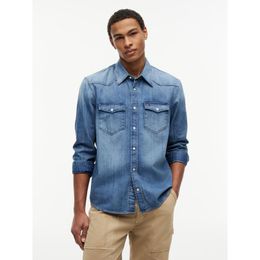 Tommy Jeans Herren Jeanshemd &raquo;REGULAR DENIM WESTERN&laquo; blau 4XL (64), N-Gr
