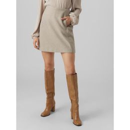 V&eacute;ro Moda Vero Moda Damen Minirock &raquo;VMFORTUNEALLISON HW SHORT SKIRT GA NOOS&laquo; Kunstfaser silber XS (34)