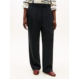 Tommy Hilfiger Curve Damen Stoffhose &raquo;CRV TIMELESS WOOL STR PLEAT PANT&laquo; in gro&szlig;en Gr&ouml;&szlig;en, mit Wolle schwarz 54, N-Gr