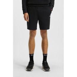 BOSS Green Herren BOSS Green Sweatshorts &raquo;Shorts Zone&laquo; mit Streifendetails Sweatpants Freizeithose schwarz M, N-Gr