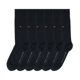 Tommy Hilfiger Herren Socken &raquo;TH MEN SOCK 6P ECOM&laquo; Packung, 6 Paar, 6 Stk. tlg. Gek&auml;mmte Baumwolle, atmungsaktiv, druckfreier Bund blau 47-49