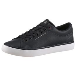Tommy Hilfiger Herren Sneaker &raquo;TH HI VULC CORE LOW LTH II ESS&laquo; , Freizeitschuh, Halbschuh, Schn&uuml;rer in schmaler Form blau 44