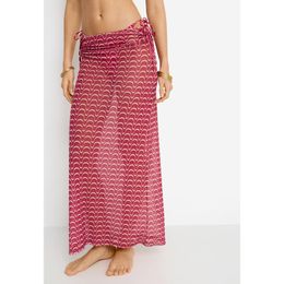 Lscn By Lascana Damen LSCN by LASCANA Meshrock mit Alloverdruck, Strandrock, Cover-up 36