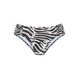Lascana Damen Lascana Bikini-Hose &raquo;Debbie&laquo; mit abstraktem Animal-Print schwarz-wei&szlig; 44, N-Gr