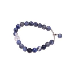 Firetti Damen Charm-Armband &raquo;Schmuck Geschenk Silber 925 Armkette Charmarmband Sternzeichen&laquo; Made in Germany - mit Edelsteinen blau 18, Jungfrau, 