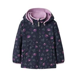 name it M&auml;dchen Softshelljacke &raquo;NMFMALTA05 SOFTSHELL JACKET AOP FO1&laquo; mit Kapuze Materialmix, wasserdicht, winddicht bunt 116