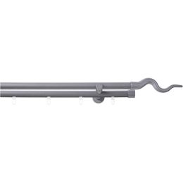 GOOD LIFE Kombi-Vorhangstange &raquo;Sepa&laquo; &Oslash; 20 mm 2 l&auml;ufig-l&auml;ufig Fixma&szlig; grau Aluminium, Kunststoff, Metall B/L: 240cm &Oslash; 20mm, 2 l&auml;ufig