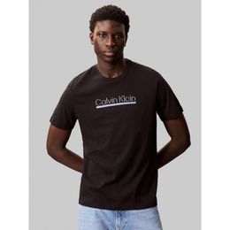 Calvin Klein Herren T-Shirt &raquo;SS 30s E SPRTSWR 2 G&laquo; mit Logo-Schriftzug schwarz L