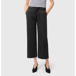 MAC Damen MAC 7/8-Hose &raquo;CHIARA BELT cropped&laquo; Wide Fit, mit geradem, weitem Bein schwarz 46, N-Gr