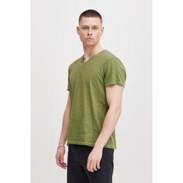 Blend Herren T-Shirt &raquo;BHAshton split neck tee&laquo; mit Deko-Knopfdetail am Ausschnitt gr&uuml;n L