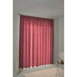 WIRTH Vorhang &raquo;Wiessee&laquo; Kr&auml;uselband 1 Stk. tlg. rosa Jacquard, Baumwolle, Leinen, Modal 125cm, Kr&auml;uselband, 75cm