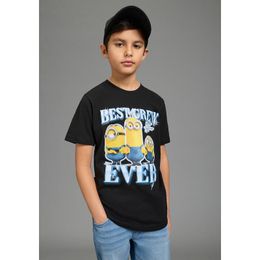 Kidsworld Jungen Kidsworld T-Shirt &raquo;MINIONS Shirt : BEST CREW EVER&laquo; Kurzarm, Rundhalsausschnitt, Basic Passform, aus Baumwolle 176/182