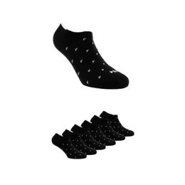 Fila Herren Socken 6 Paar tlg. verst&auml;rkte Ferse, Cotton-Mix schwarz 43-46
