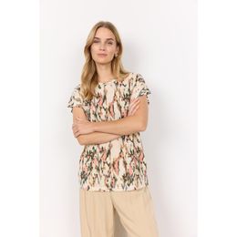 soyaconcept Damen soyaconcept T-Shirt &raquo;SC-ARETHA 38&laquo; aus Polyester, lockere Passform, Kurzarm, Rundhalsausschnitt rosa S