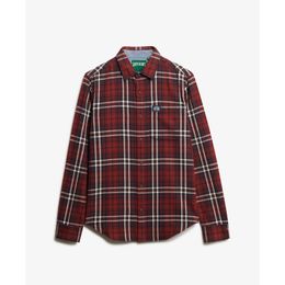 Superdry Herren Langarmhemd &raquo;L/S COTTON LUMBERJACK SHIRT&laquo; Regular Fit, aus Baumwolle, mit Knopfleiste, karierte Optik rot 3XL, N-Gr