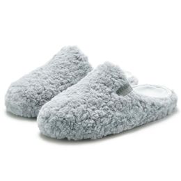ELBSAND Damen Pantolette &raquo;Hausschuh, Pantoffel, Mule&laquo; mit kuscheligem Fellimitat grau 41